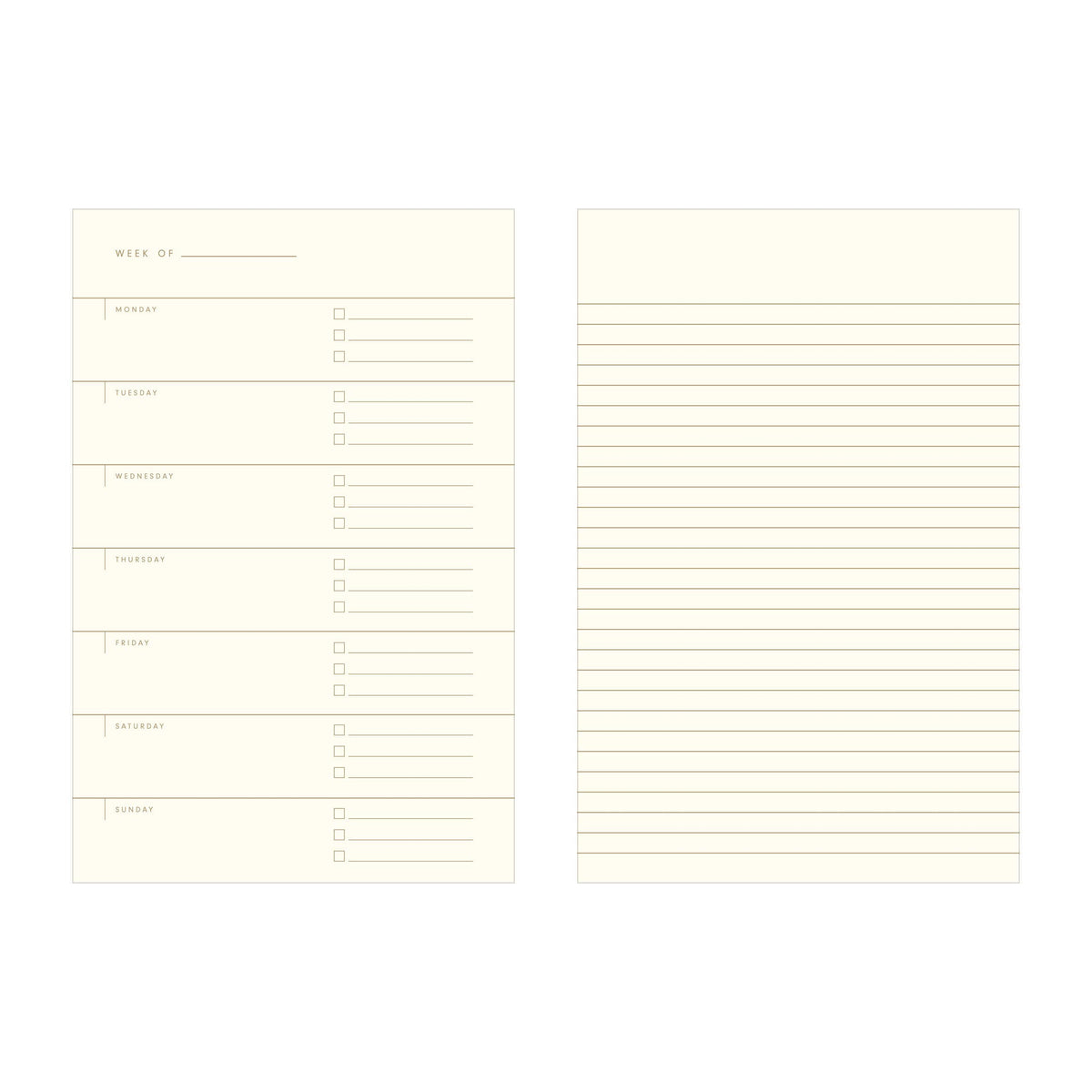 Undated Weekly Planner Journal - Checkerboard – Duly Noted Stationery