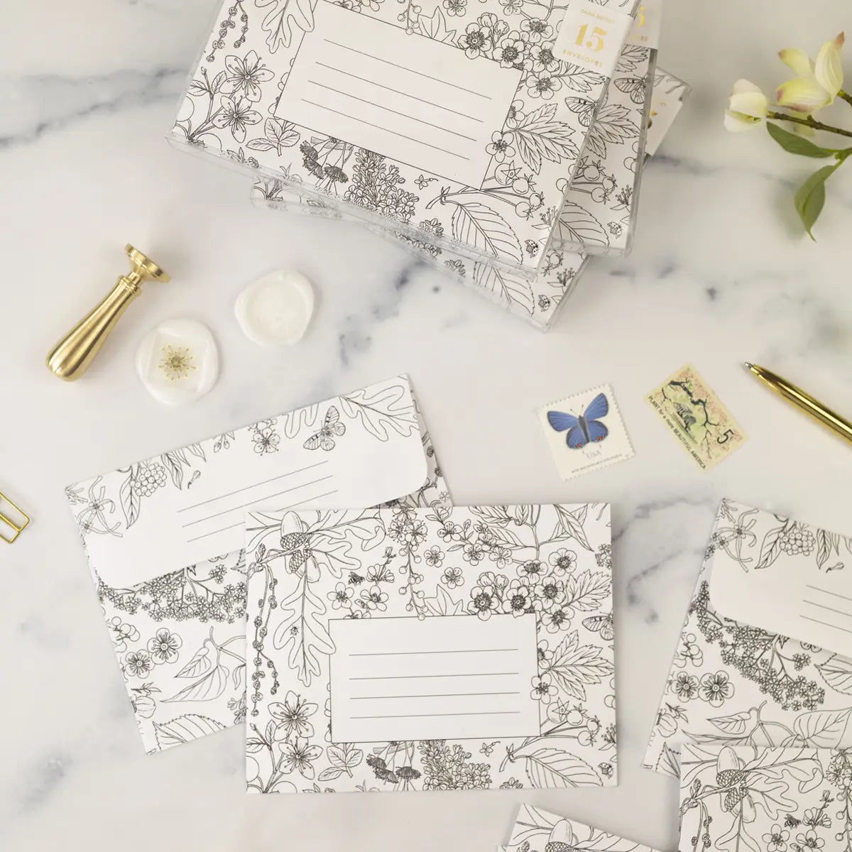 Botanica Paper Co. Boxed Envelopes - Trees Blooms – Duly Noted Stationery