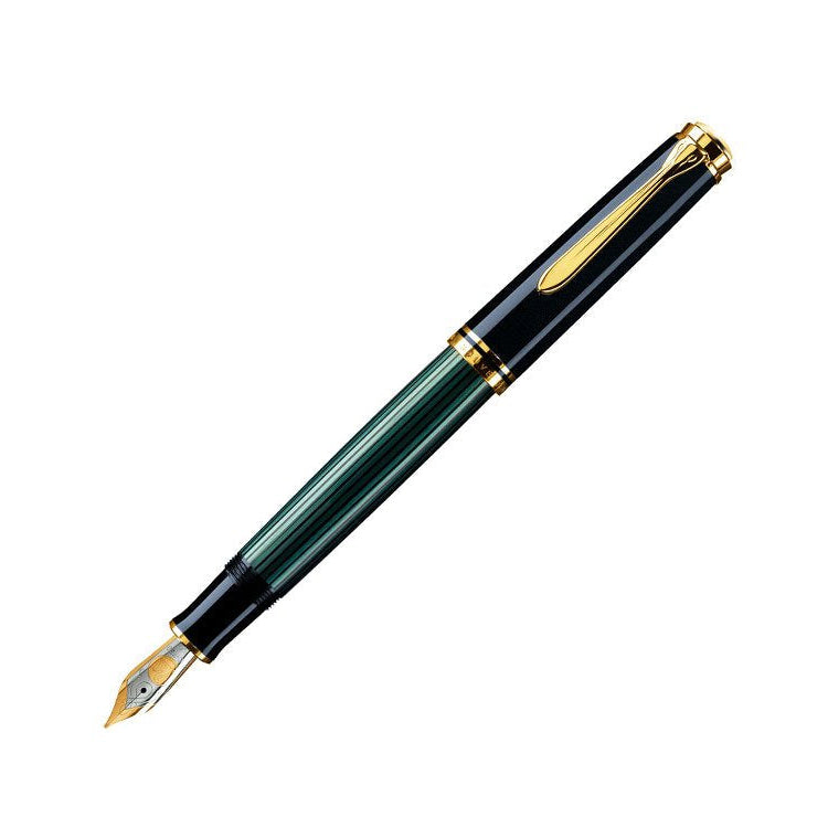 Pelikan Souveran M600 Fountain Pen - Black/Green, Medium – Duly Noted ...