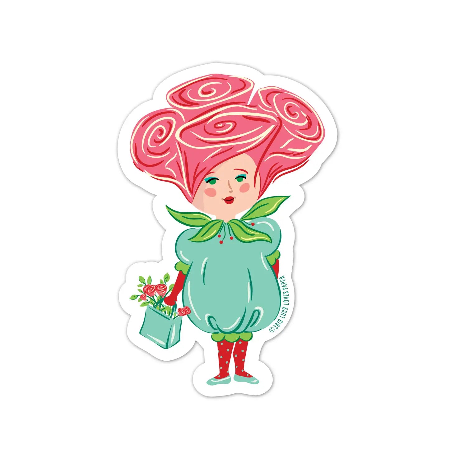 Sticker - Rose Flower Fairy – Duly Noted Stationery