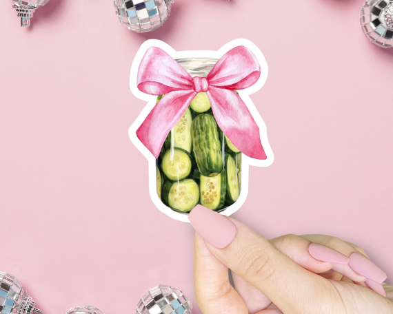 Coquette Pickle Jar Sticker, Just A Girl, Trendy Aesthetic – Duly Noted ...