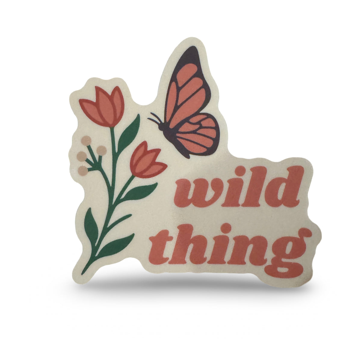 Sticker - Wild Thing Flower with Butterfly – Duly Noted Stationery