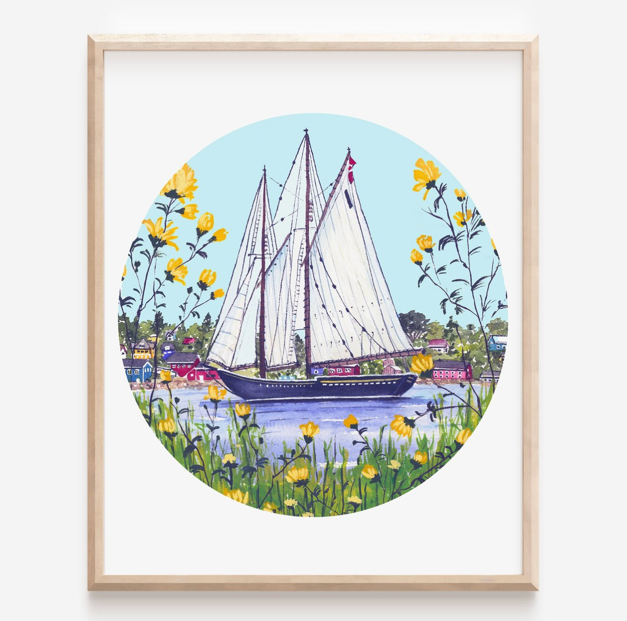 Janna Wilton Art Print - Bluenose Sailboat 8x10 – Duly Noted Stationery