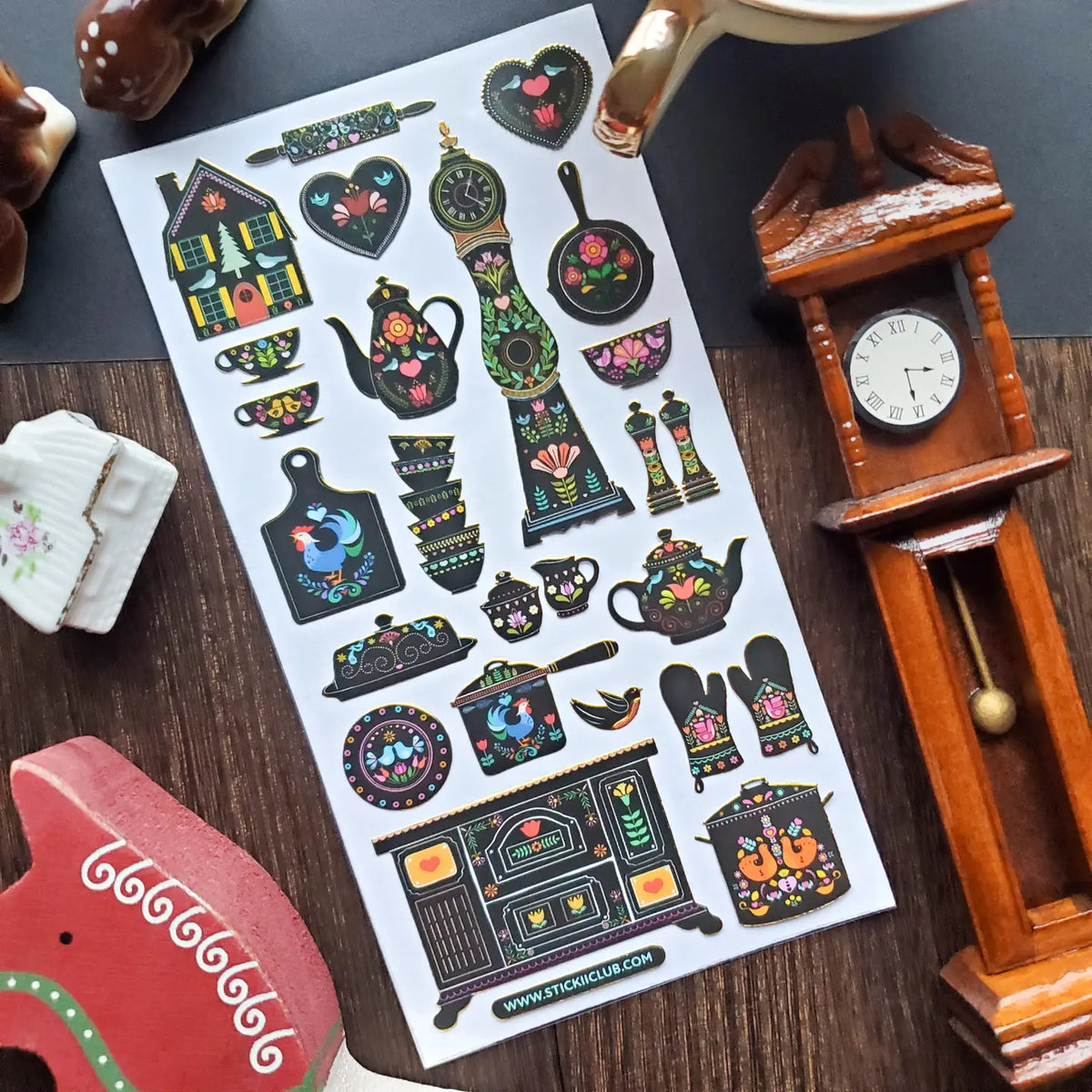 Sticker Sheet - Folk Kitchen – Duly Noted Stationery
