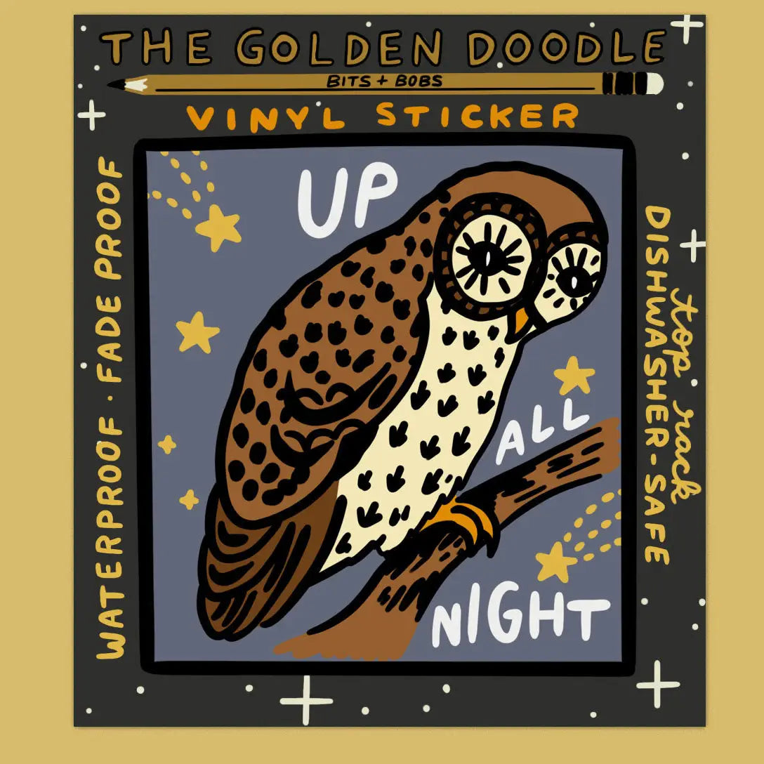 Sticker - Up All Night – Duly Noted Stationery