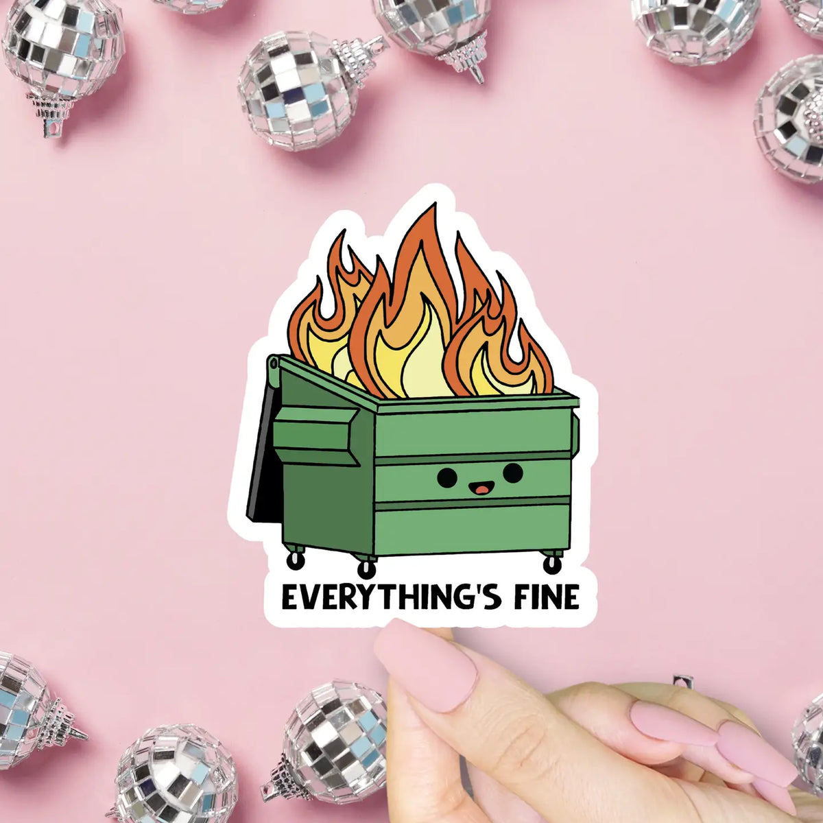 Sticker - Dumpster Fire – Duly Noted Stationery