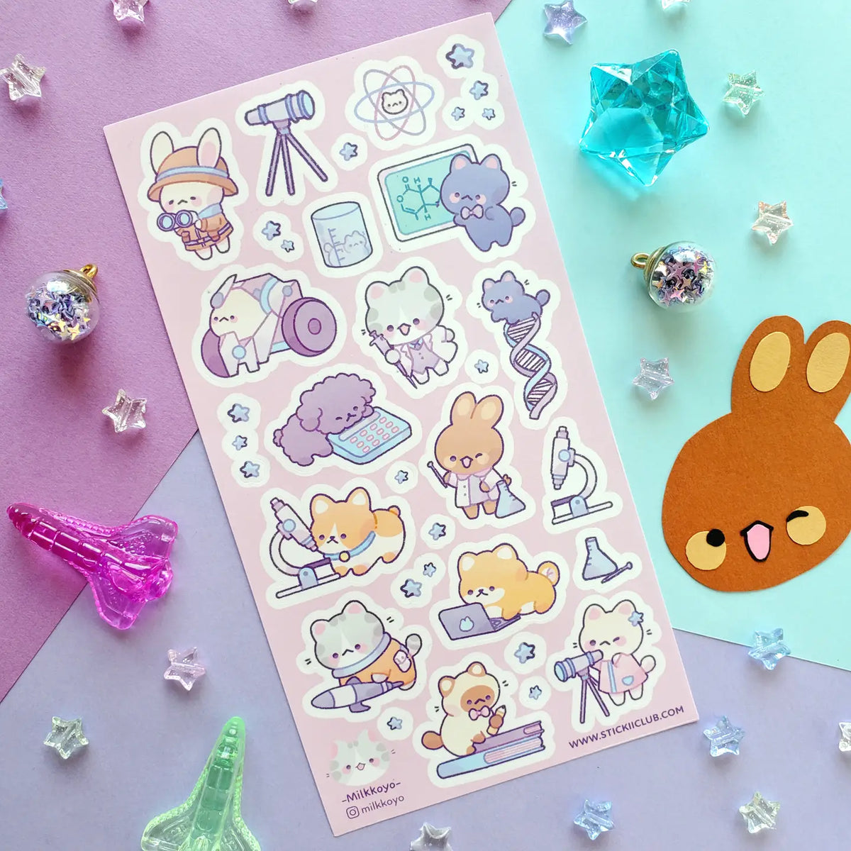 Sticker Sheet - Kawaii Scientists – Duly Noted Stationery