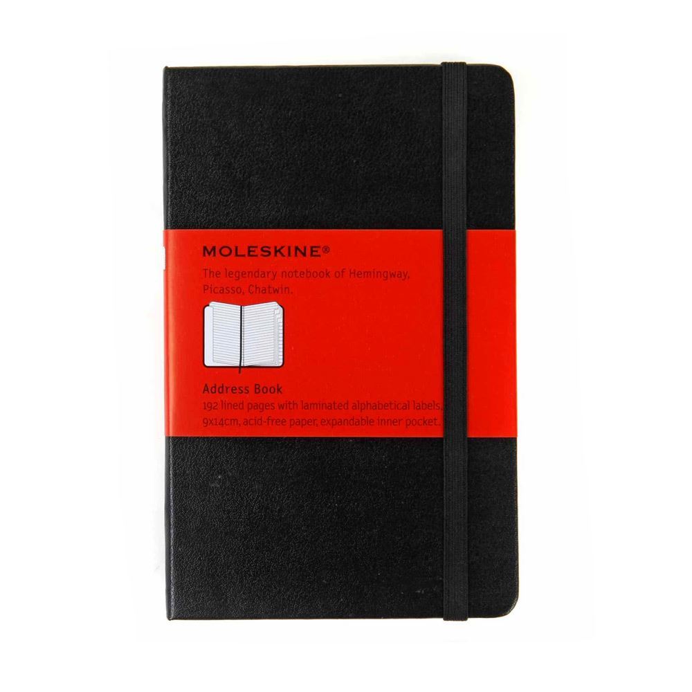 Moleskine Address Book - Pocket Black Hard Cover – Duly Noted Stationery