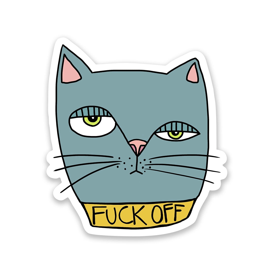 Sticker - F Off Cat – Duly Noted Stationery